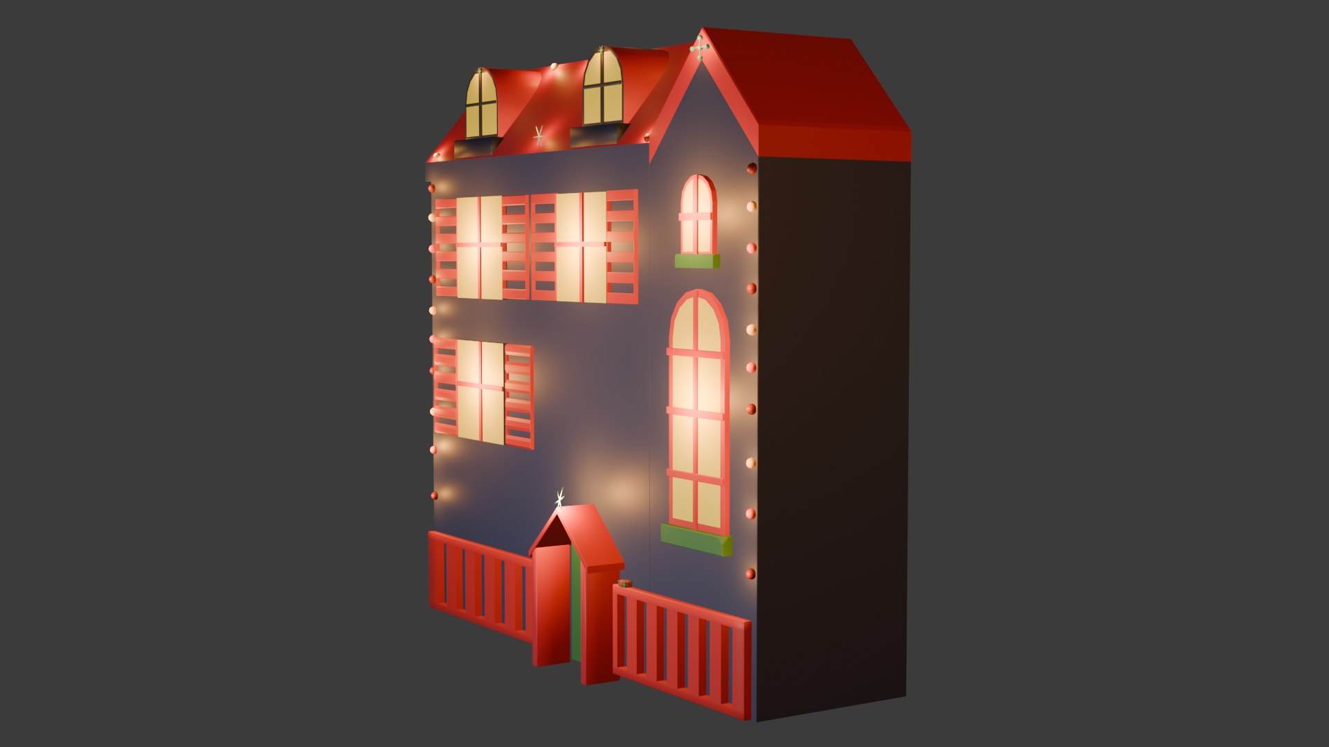3D Christmas House - TurboSquid 2296262