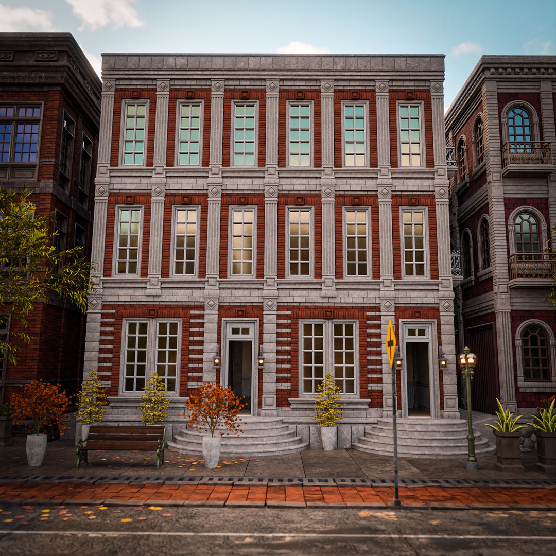 CITY SCENE MODULAR BUILDING WITH INTERIOR KITBASH COMPLETE DEMO FILE 3D ...