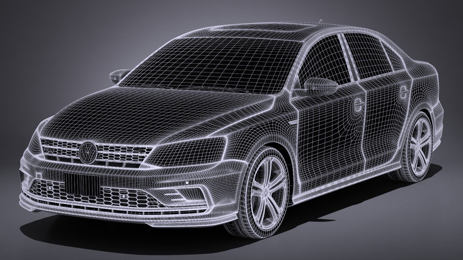 volkswagen jetta gli 3d model