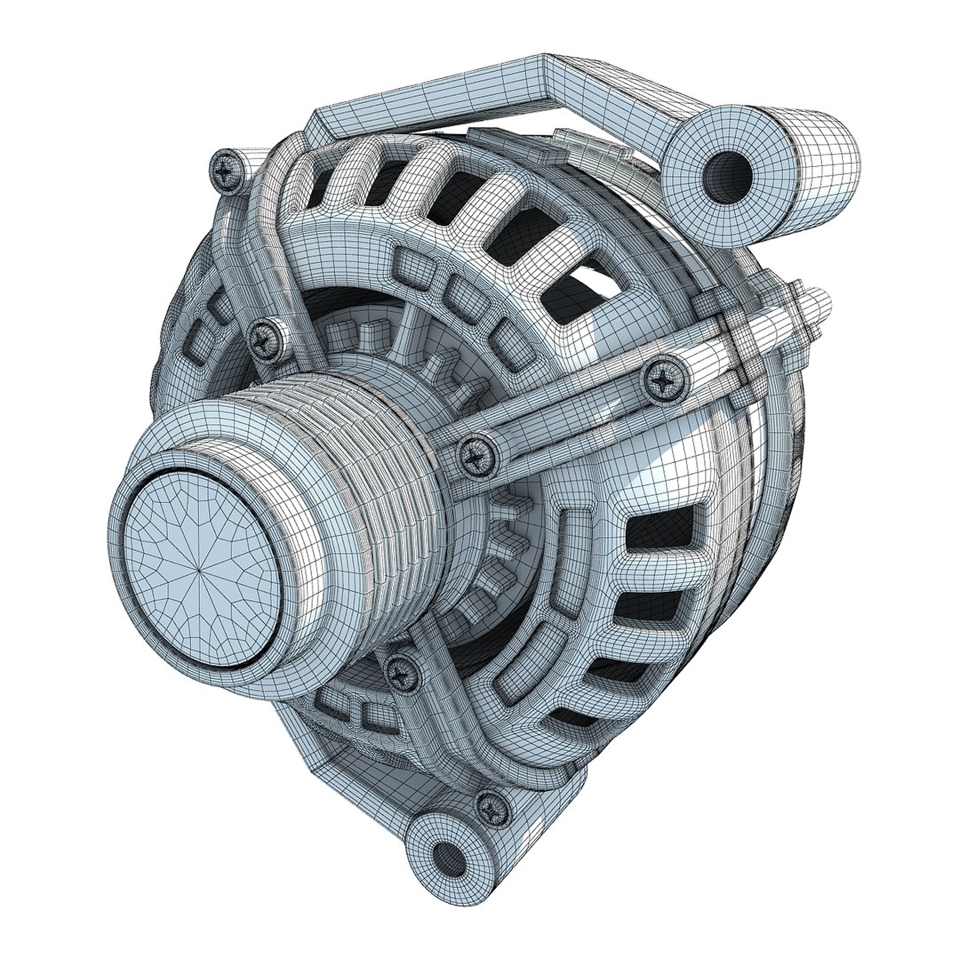 3d Model Engine Alternator