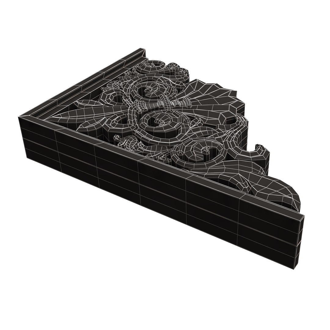 Bracket Carved Plaster Molding Decoration 03 3D model - TurboSquid 2172479