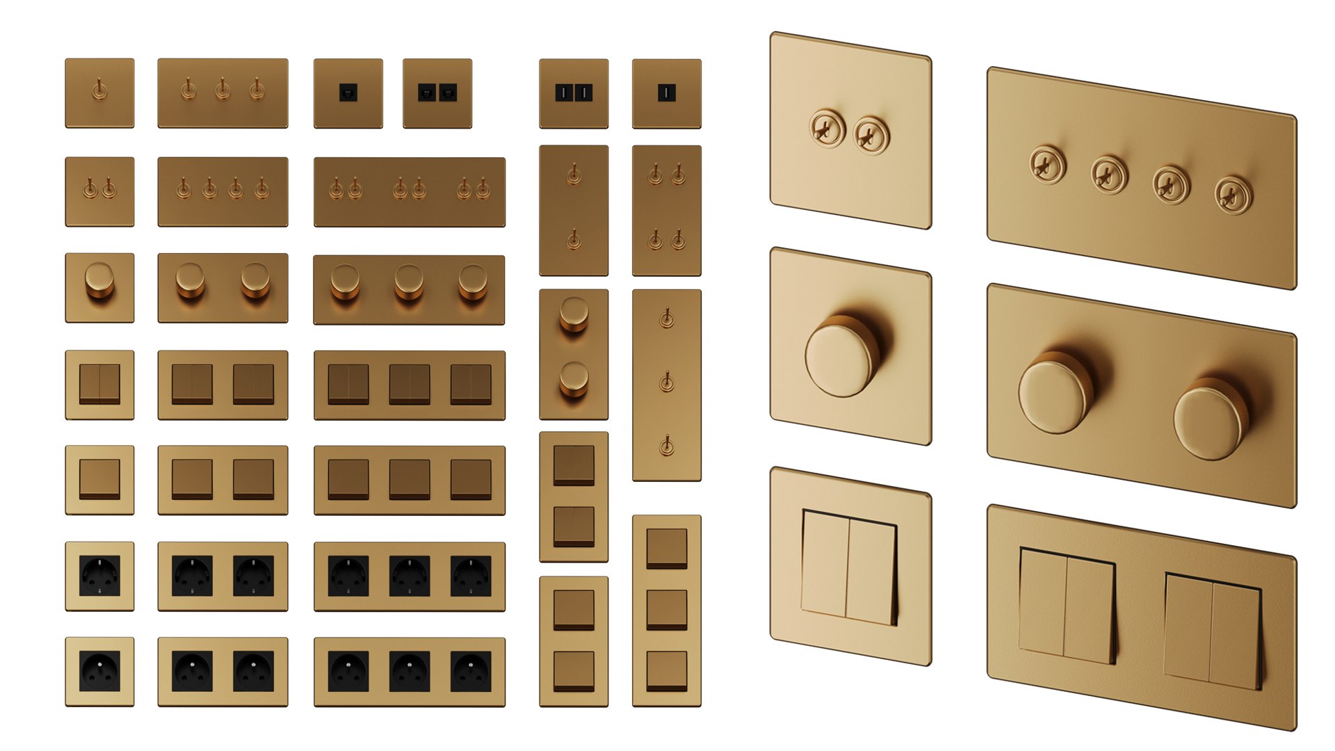 3D Corston Switches And Sockets Model - TurboSquid 2210137