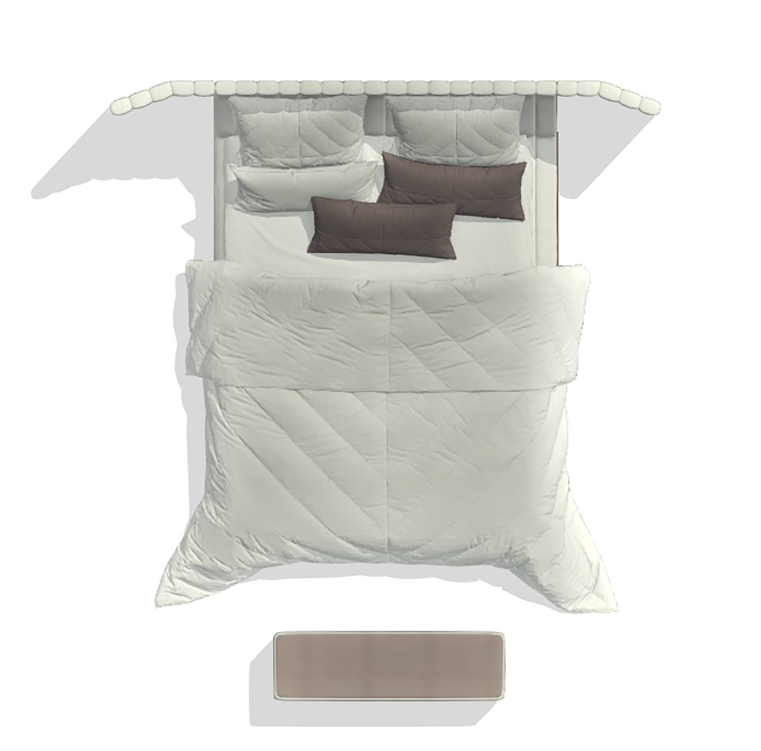 Double bed 3D - TurboSquid 1777528