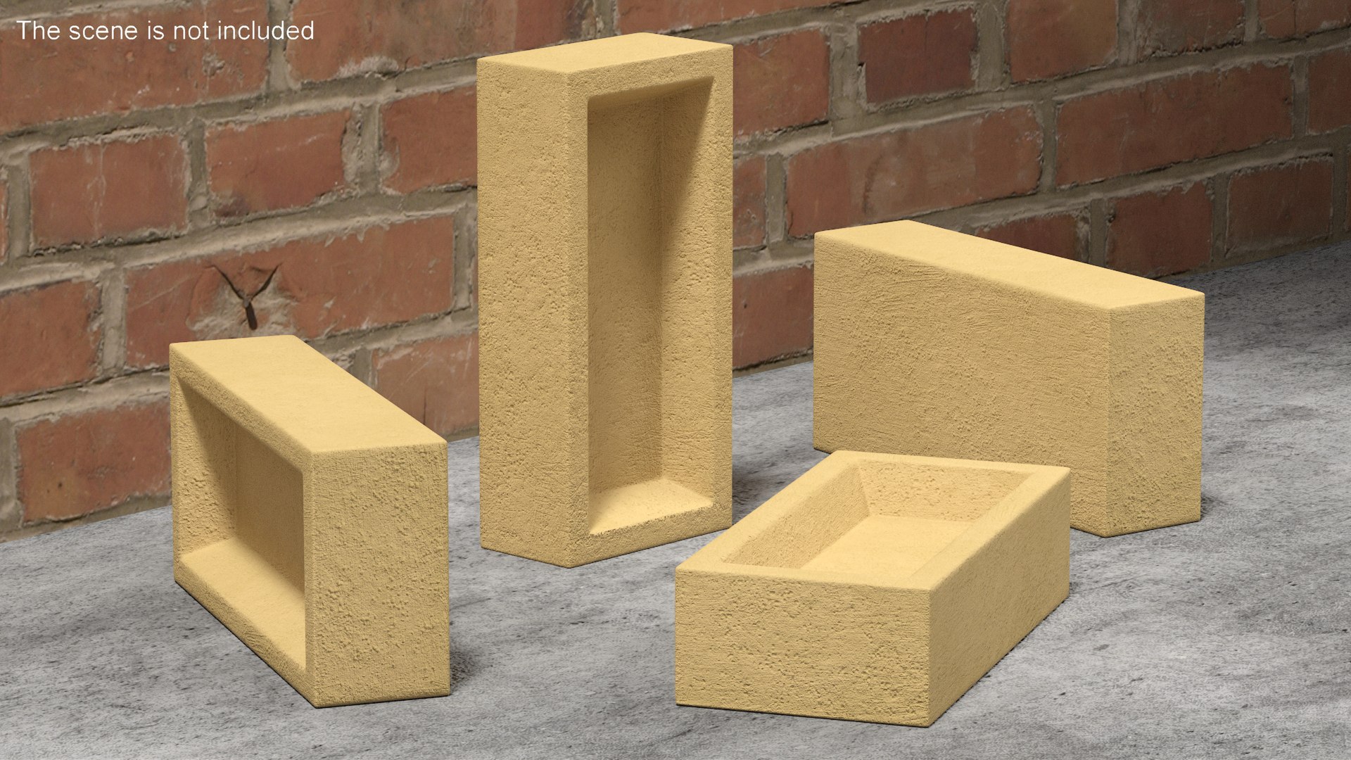 3D Model Calcium Silicate Block Frogged Yellow - TurboSquid 2145495