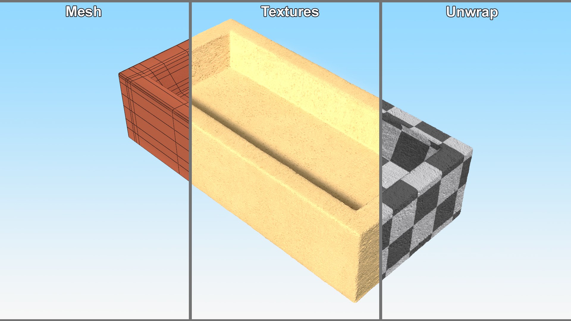 3D Model Calcium Silicate Block Frogged Yellow - TurboSquid 2145495