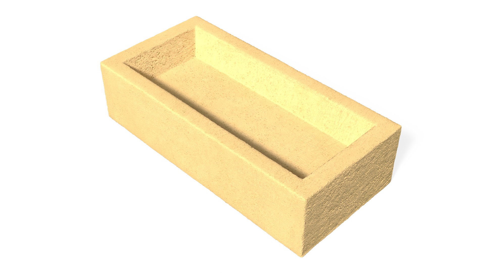 3D Model Calcium Silicate Block Frogged Yellow - TurboSquid 2145495