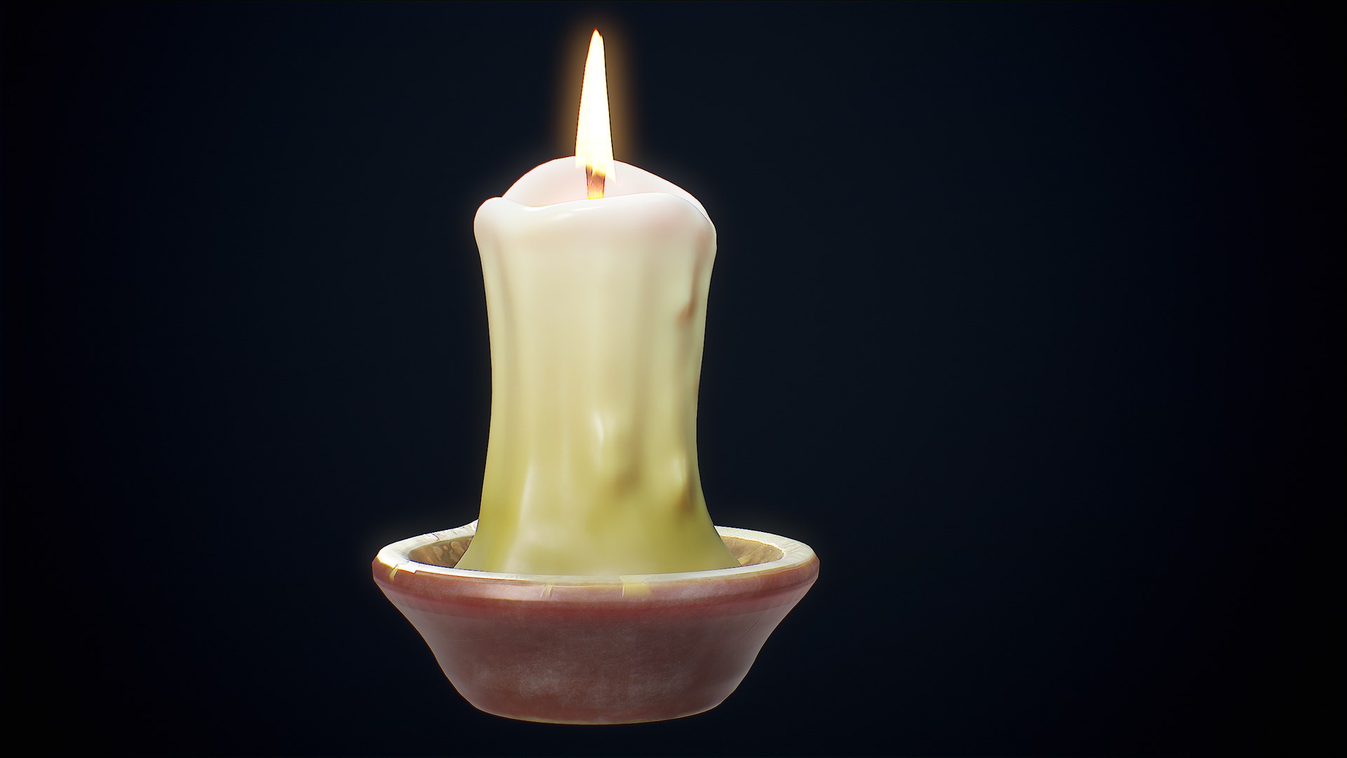 3D Old Melted Candle PBR Model - TurboSquid 2030174