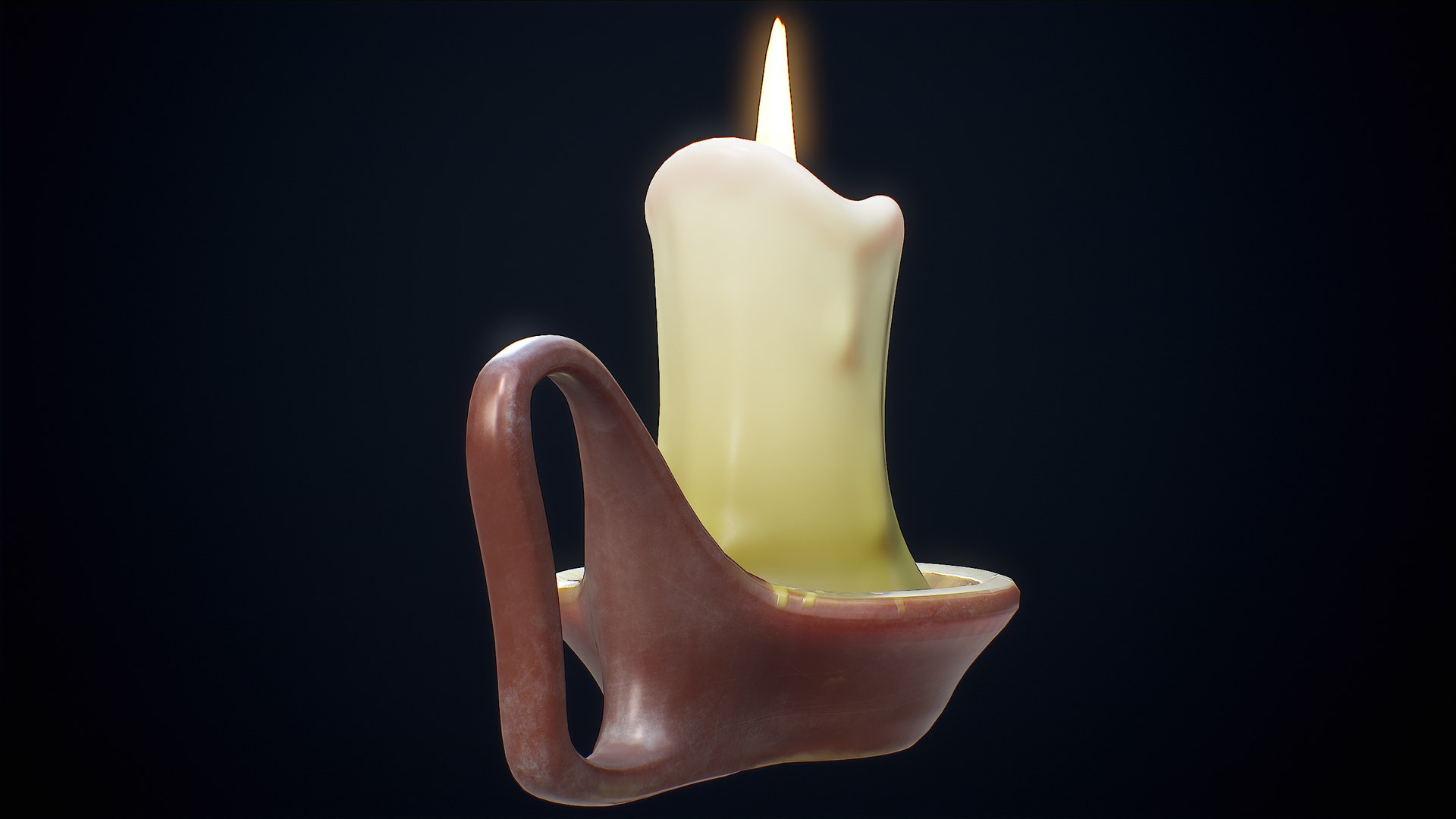 3D Old Melted Candle PBR Model - TurboSquid 2030174