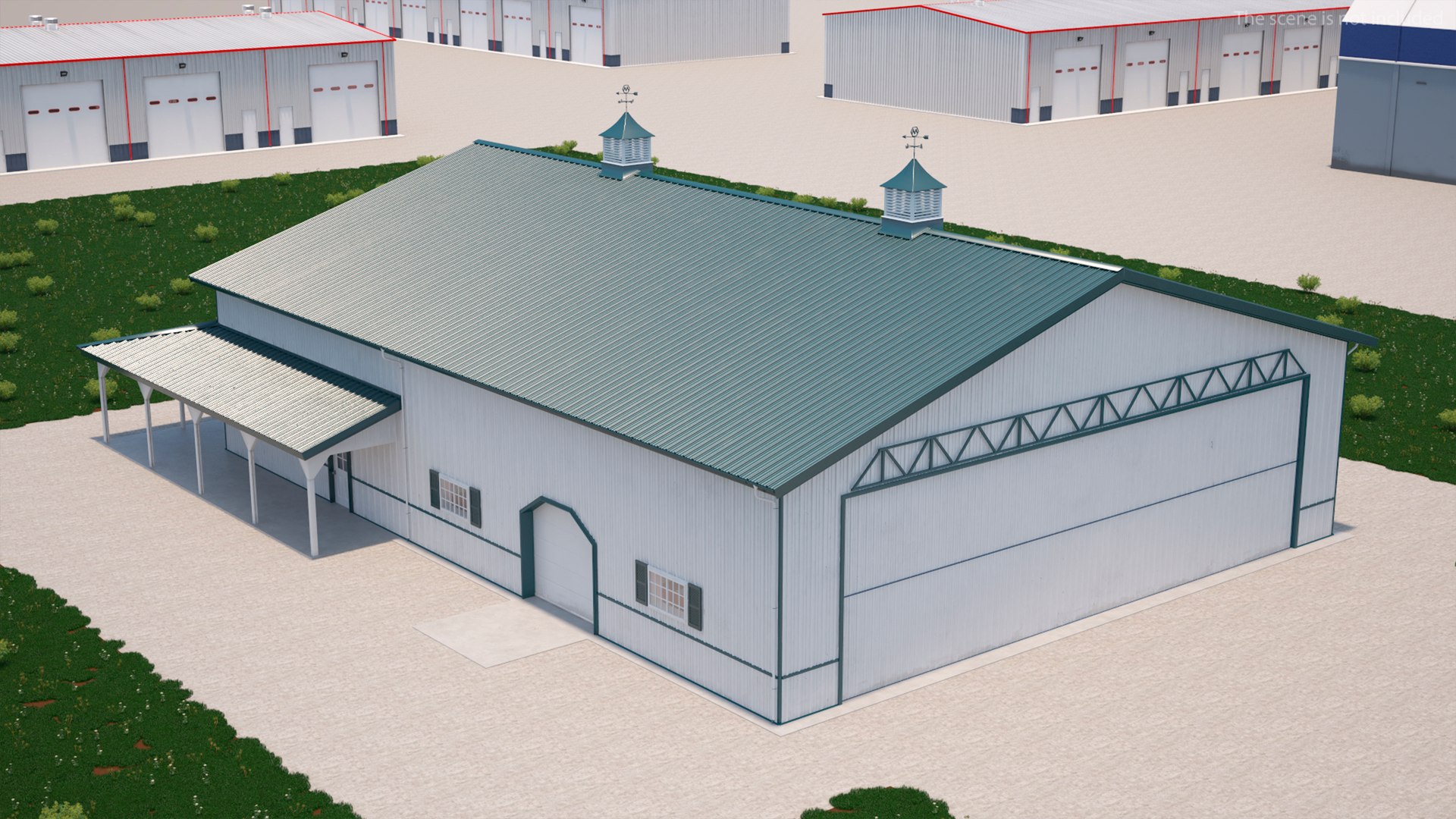 Aircraft Storage Hangar Rigged For Cinema 4D 3D - TurboSquid 2299994
