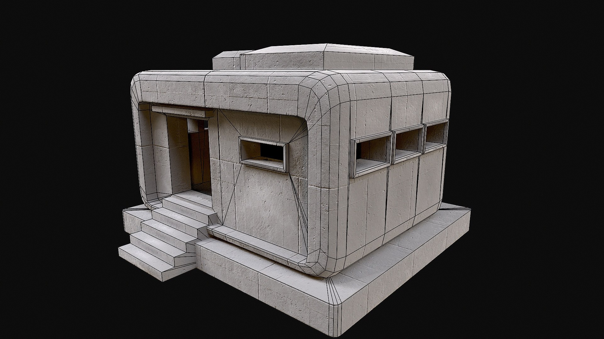 3D Military Concrete Bunker Base 9 - TurboSquid 2358136
