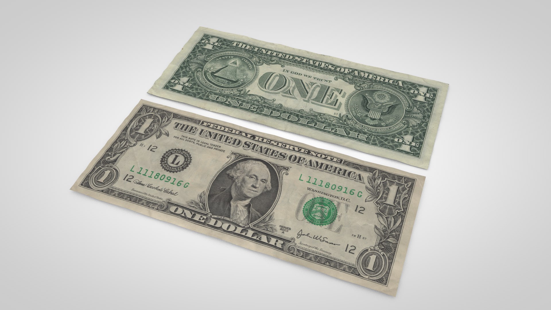 3d Model Dollar Bill