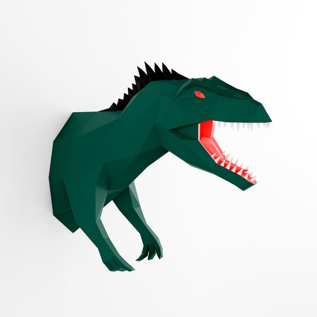 3D Low Poly Giganotosaurus Trophy 3D Model In OBJ - TurboSquid 2090549