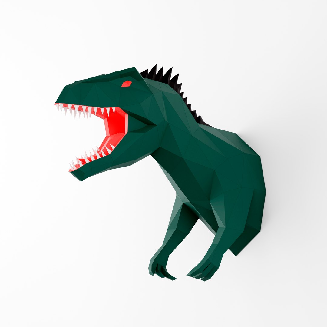 3D Low Poly Giganotosaurus Trophy 3D Model In OBJ - TurboSquid 2090549