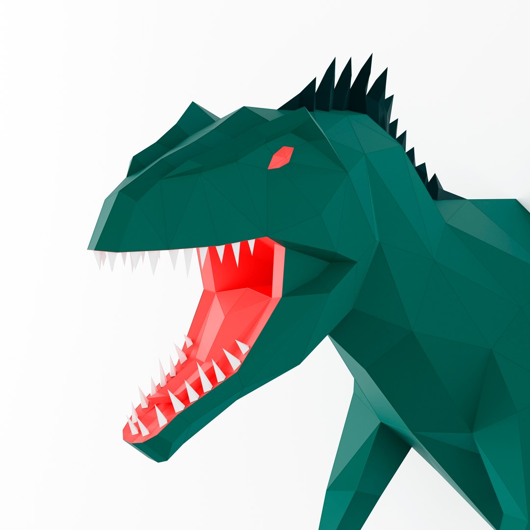 3D Low Poly Giganotosaurus Trophy 3D Model In OBJ - TurboSquid 2090549