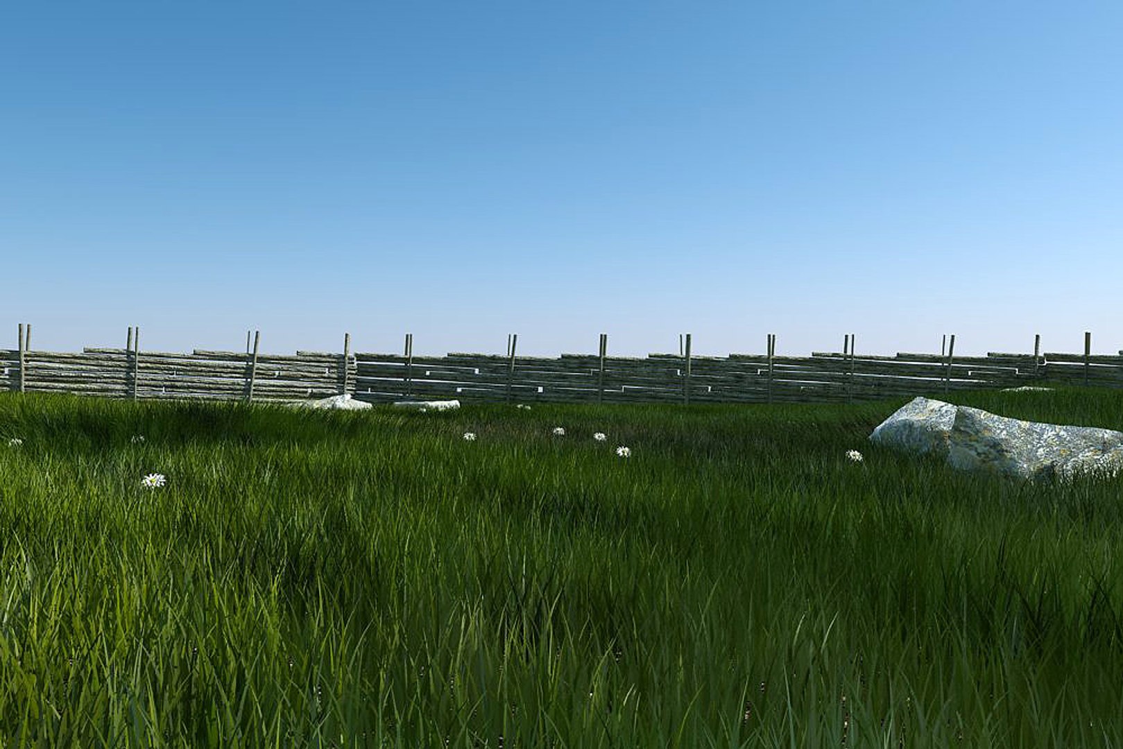 Terrain Grass Flowers 3d Max