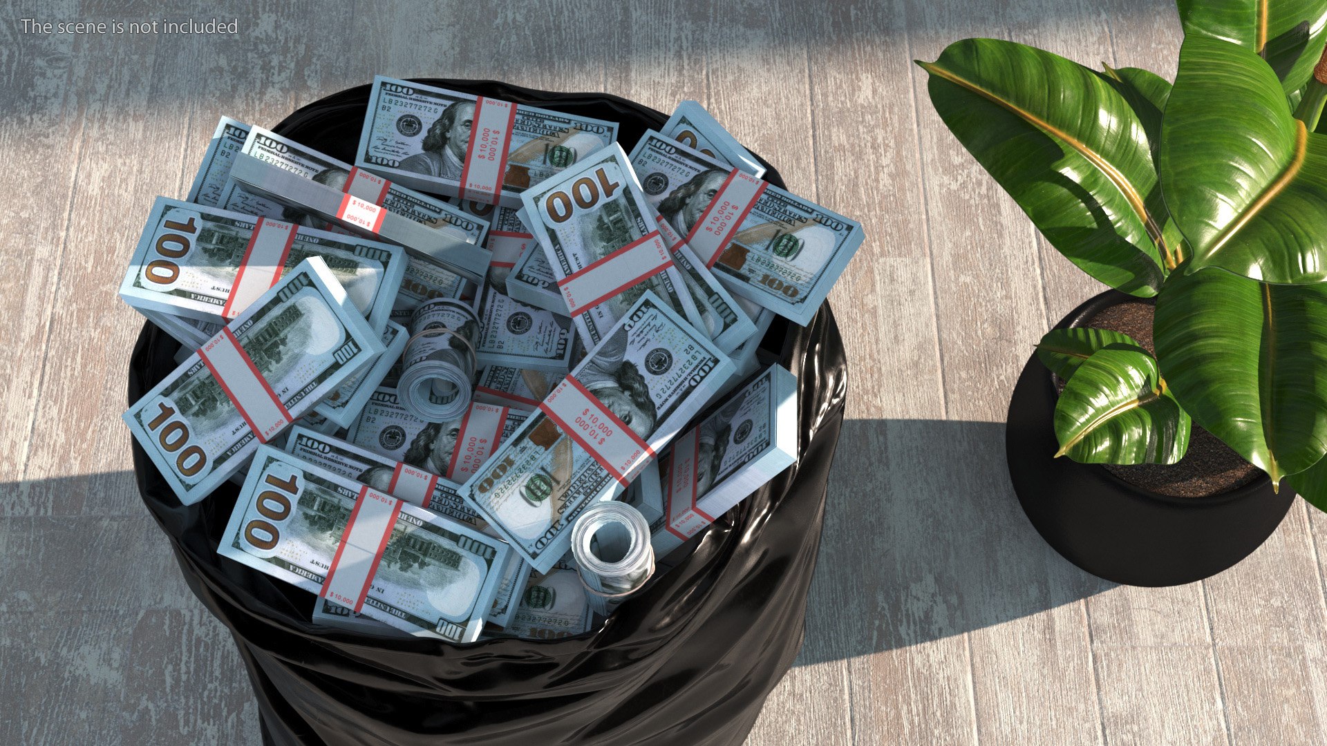 3D Trash Bag Full Of Money - TurboSquid 2045833