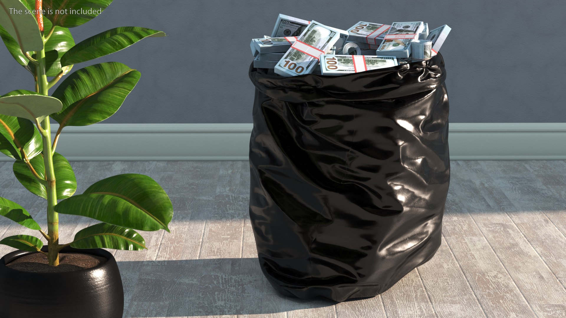 3D Trash Bag Full Of Money - TurboSquid 2045833