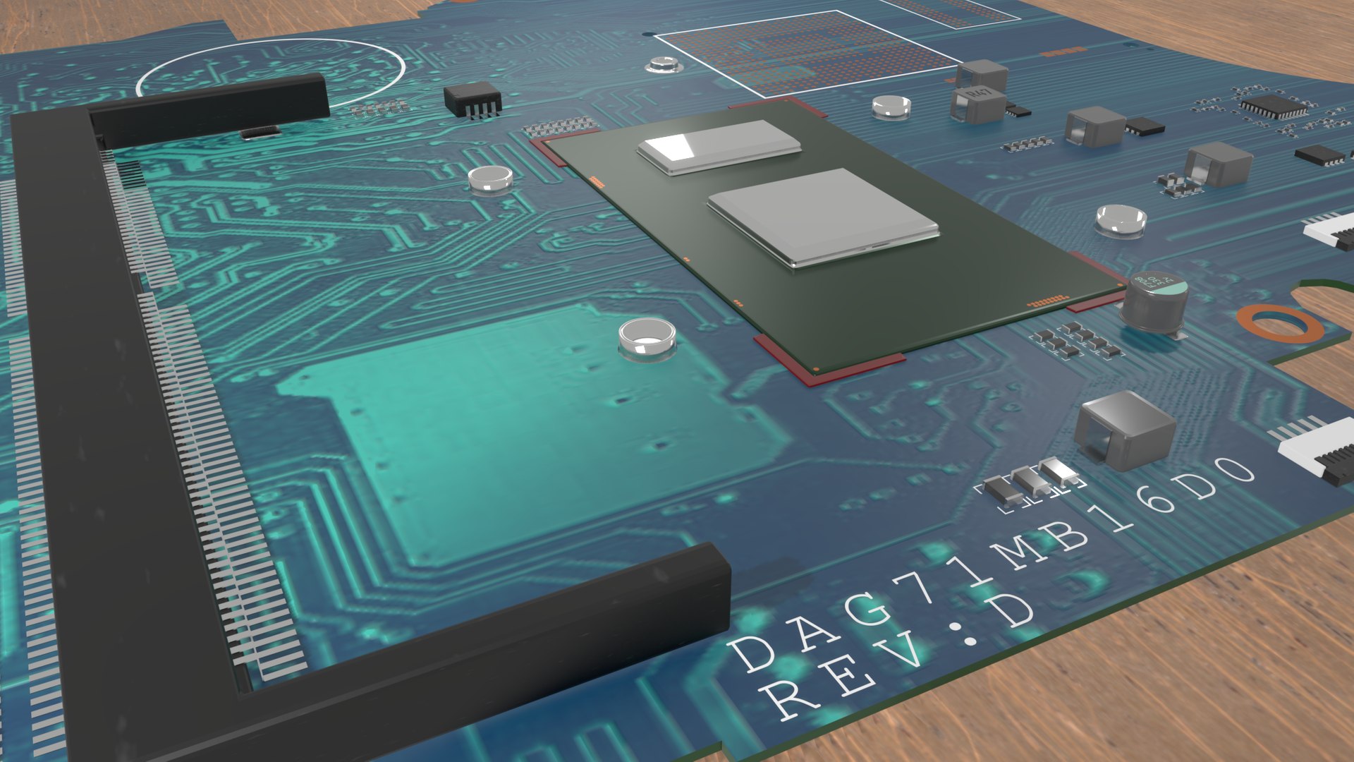 Laptop Motherboard 3D Model - TurboSquid 1868381