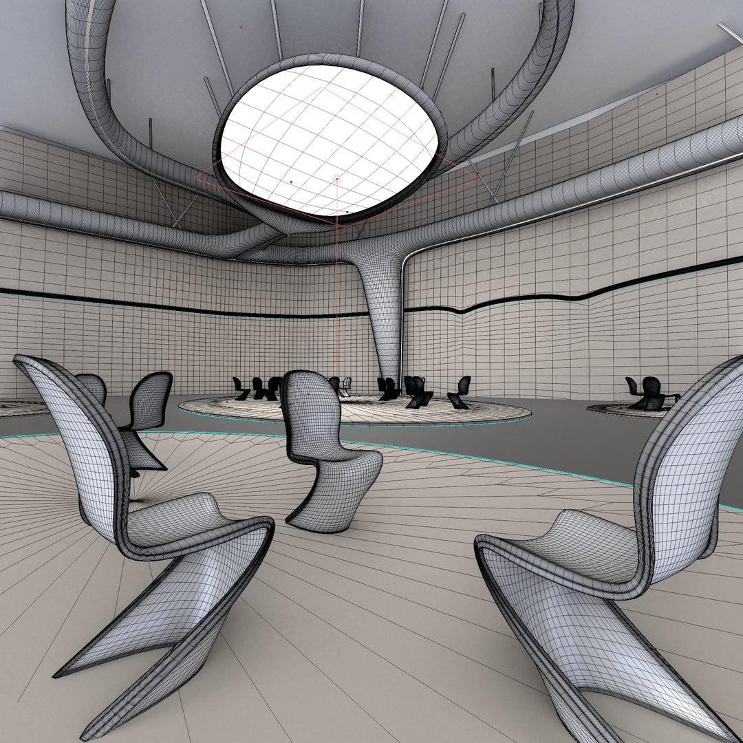 3D Futuristic Exbition Conference Hall 3D Futuristic Interior ...