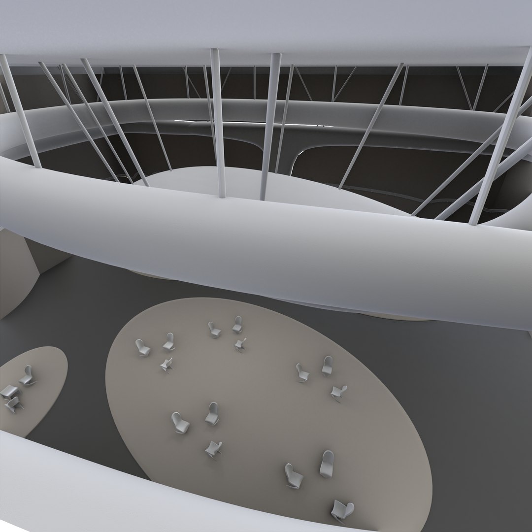 3D Futuristic Exbition Conference Hall 3D Futuristic Interior ...