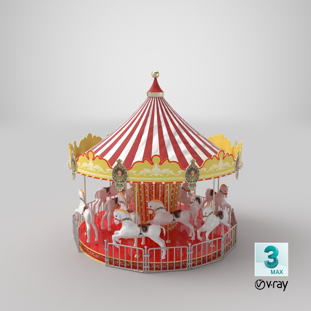 3D Model Real Horse Carousel - TurboSquid 1462870