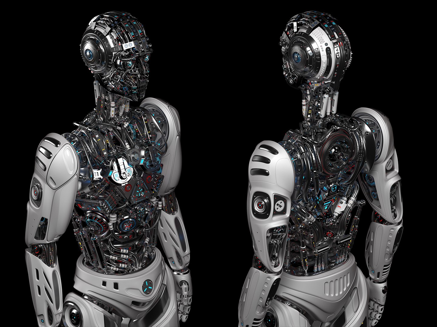 3D Futuristic Robot Man Rigged - TurboSquid 1354823