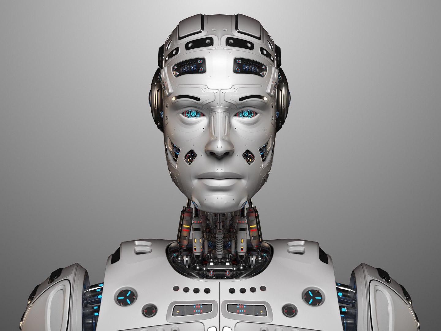 3D futuristic robot man rigged - TurboSquid 1354823