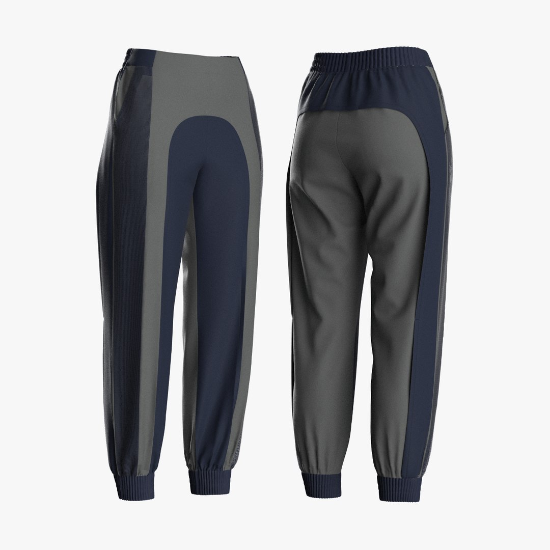 3D Female Sweatpant Model - TurboSquid 2185430