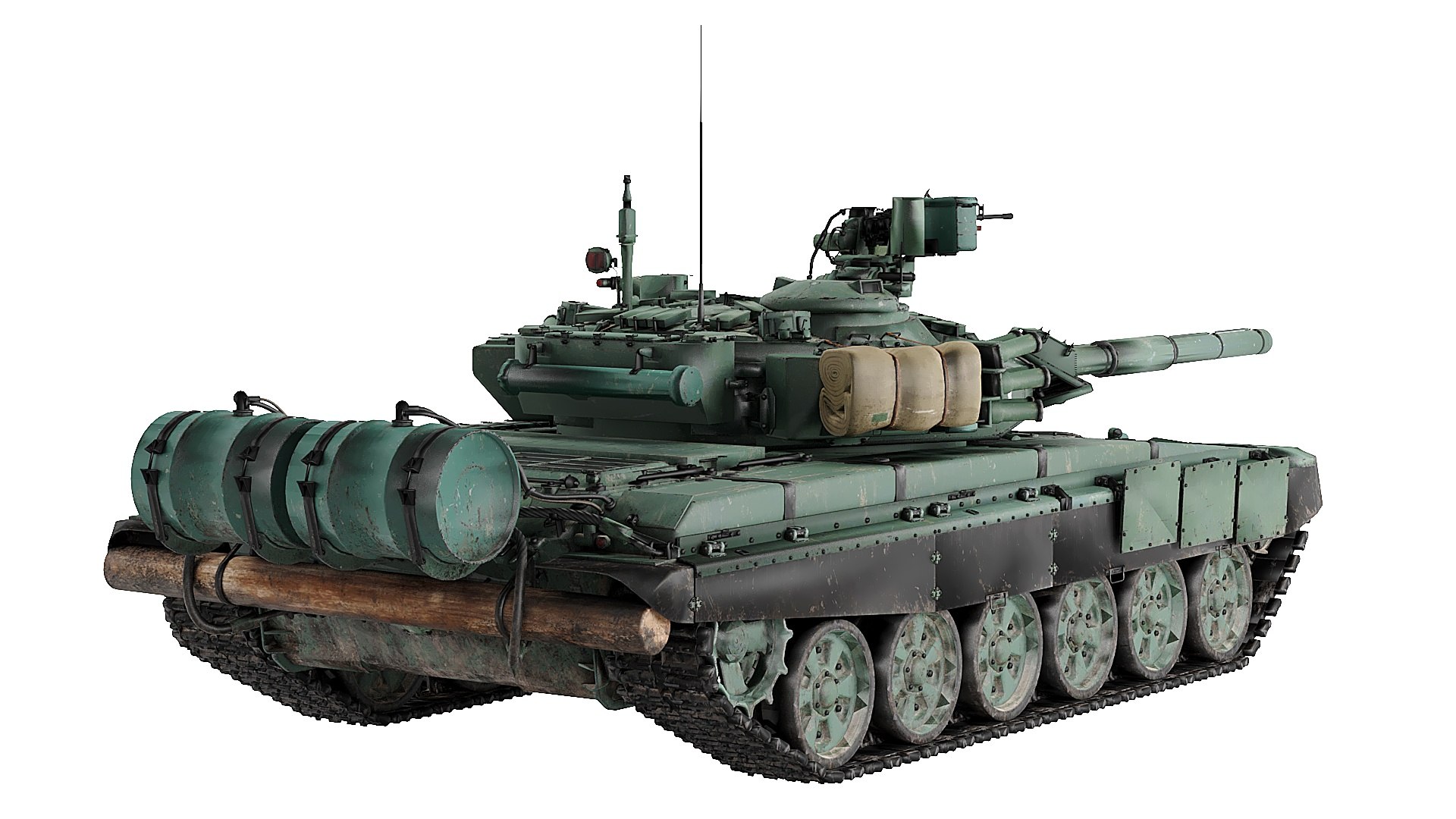 3D T-90A Low-poly Model Model - TurboSquid 2386623
