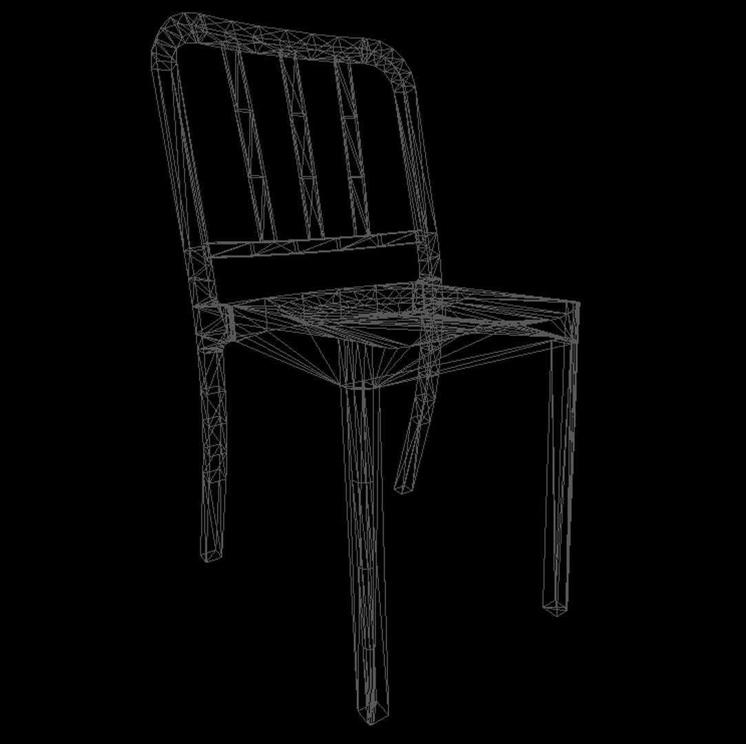 3d Model Heritage Stacking Chair