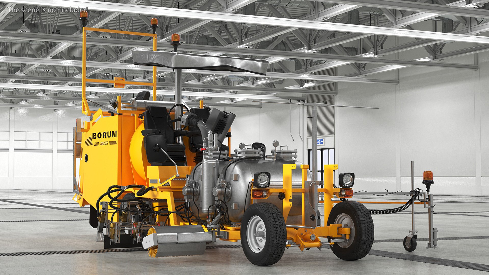 Borum Line Marking Machine Rigged for Cinema 4D 3D - TurboSquid 2177405