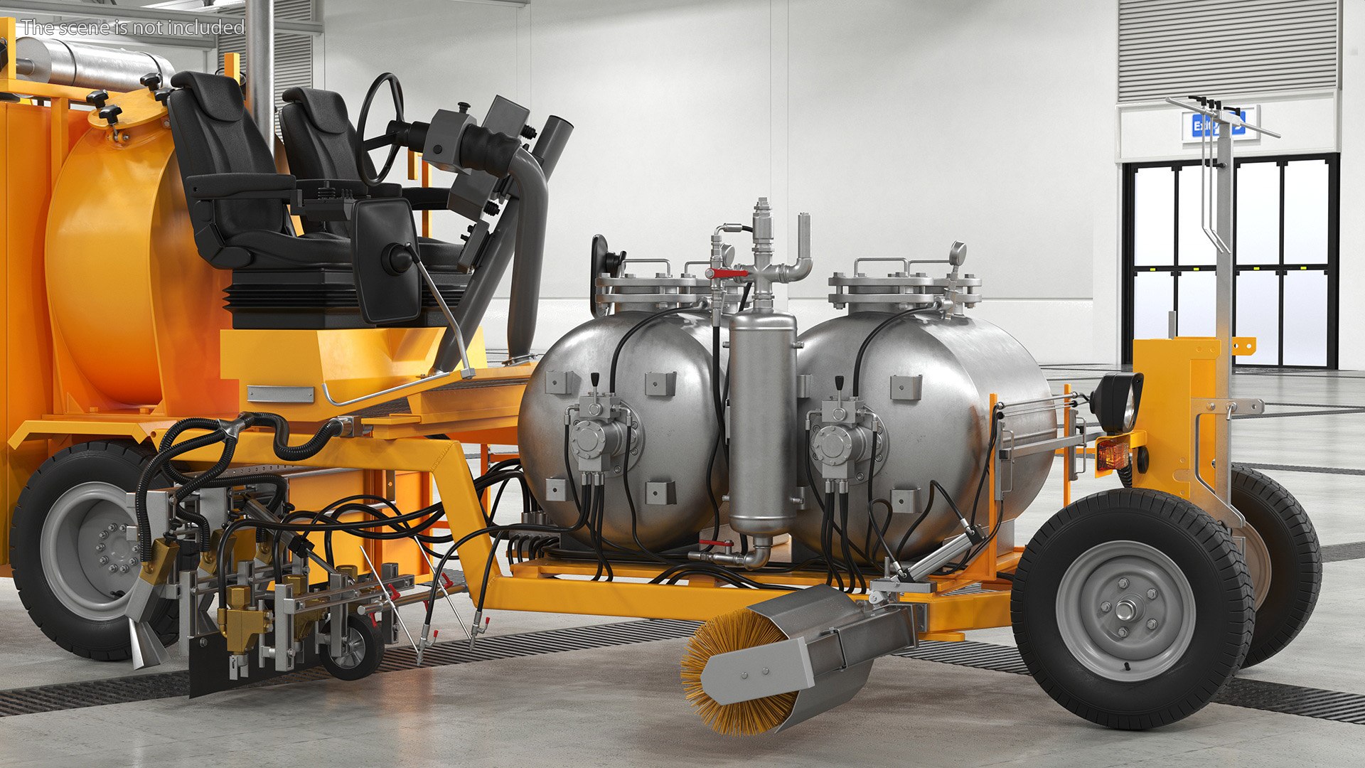 Borum Line Marking Machine Rigged for Cinema 4D 3D - TurboSquid 2177405