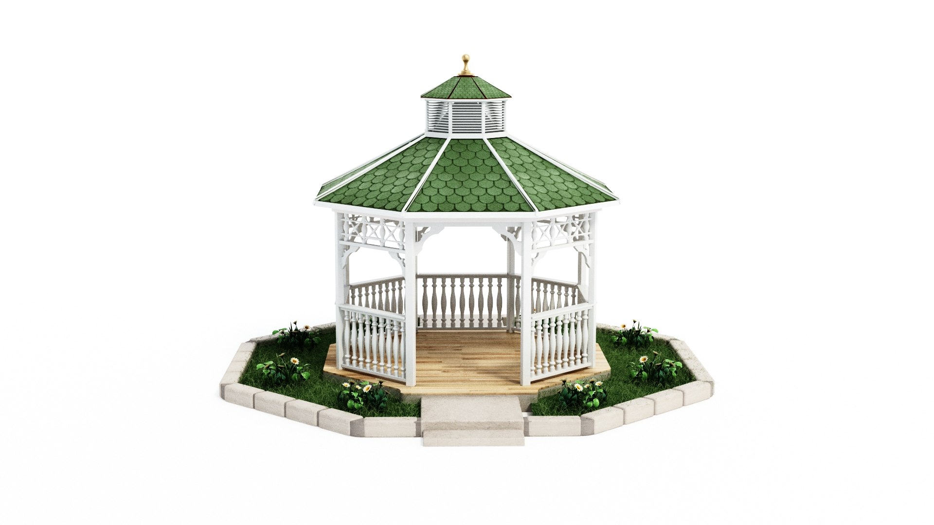 Garden Gazebo 3D - TurboSquid 2084690