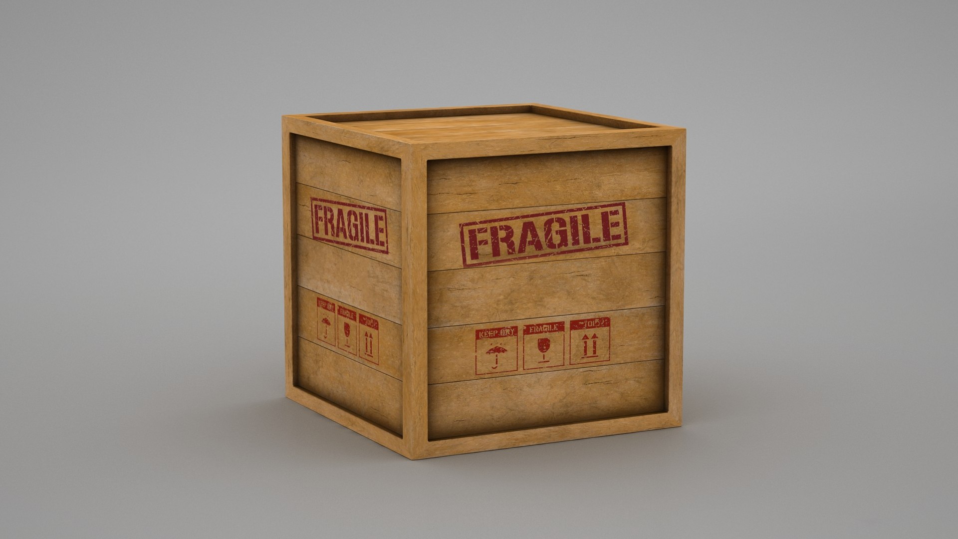 3D Wooden Crate Low-poly Model - TurboSquid 2011644