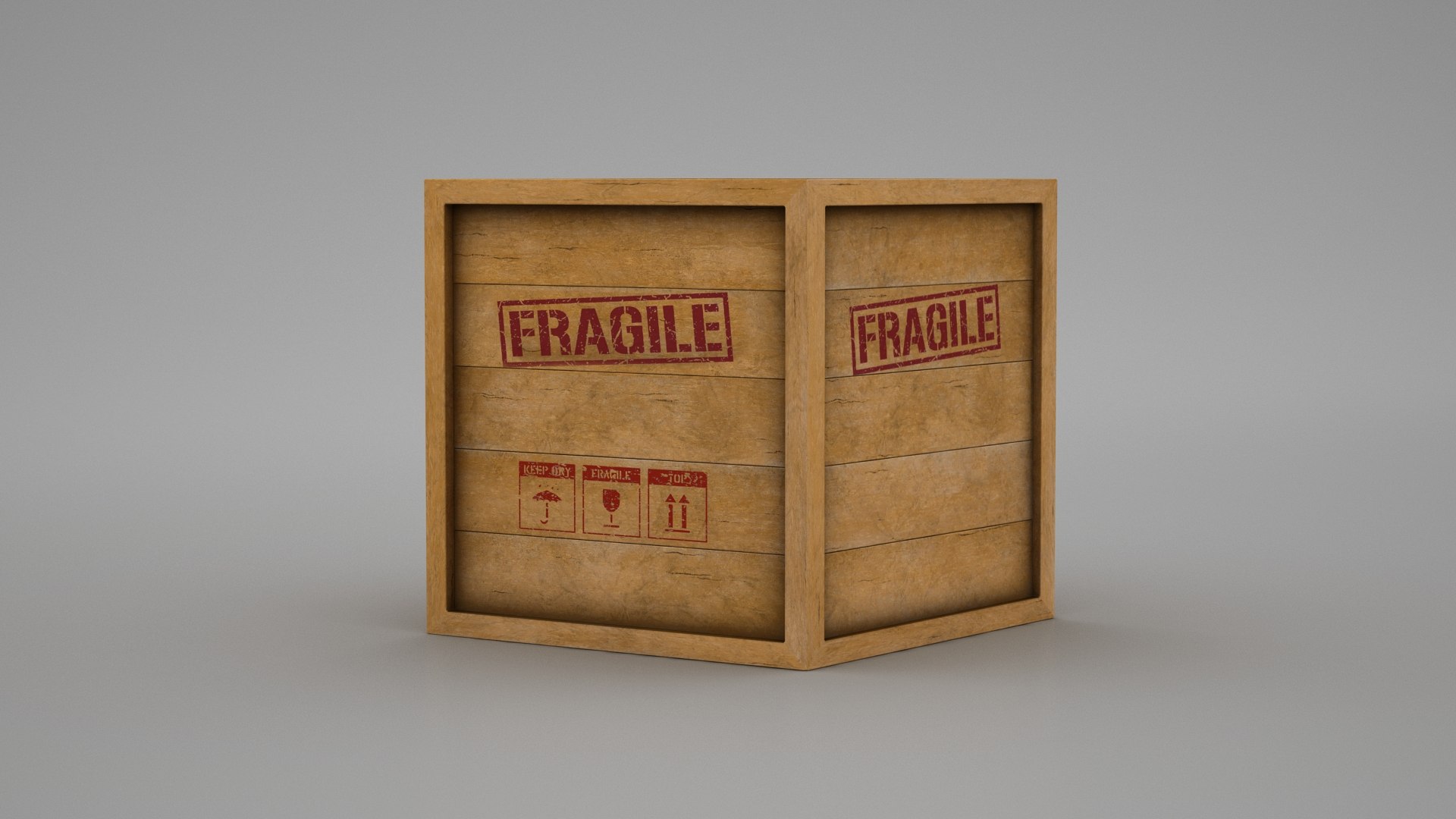 3D Wooden Crate Low-poly Model - TurboSquid 2011644