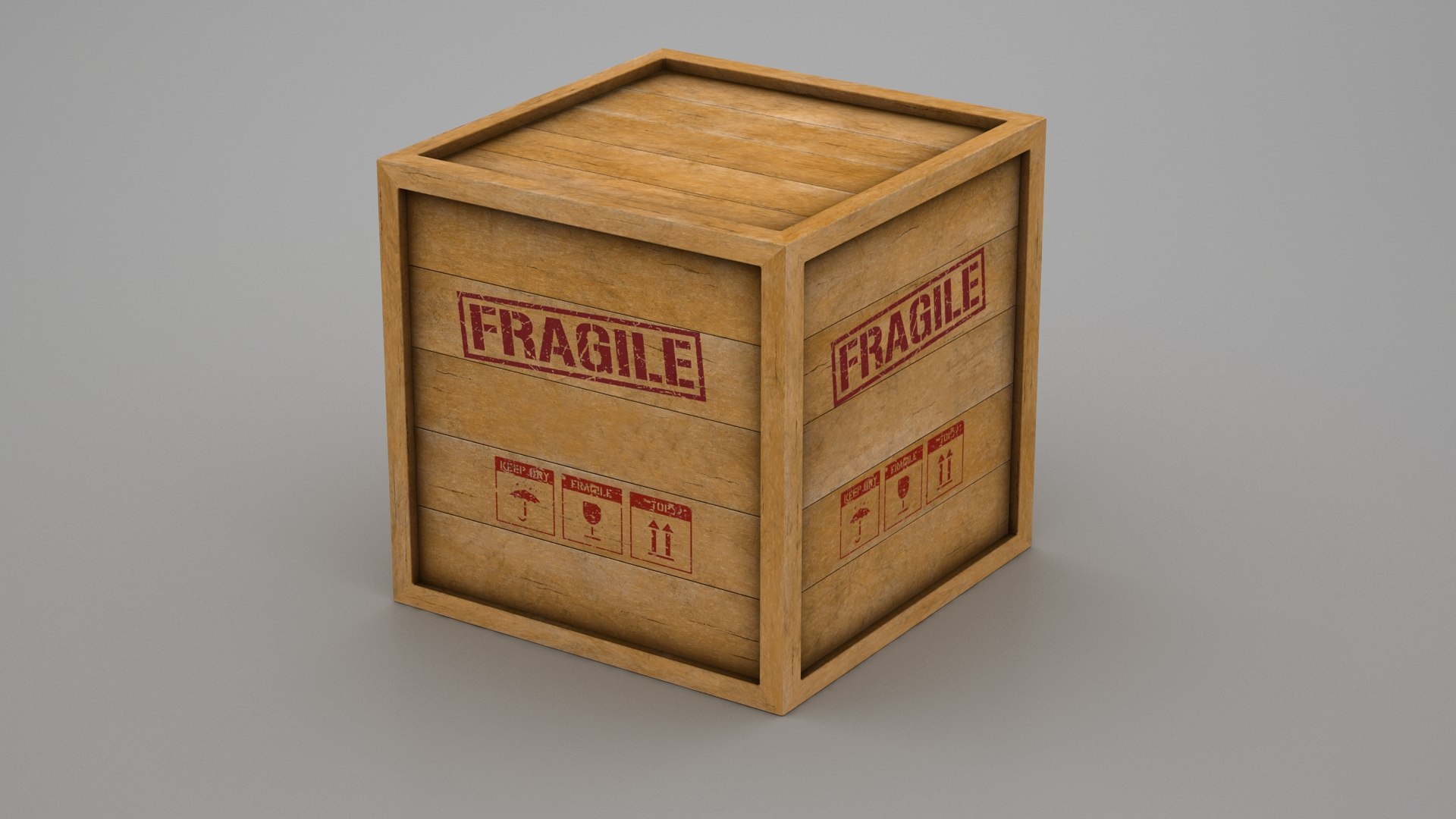 3D Wooden Crate Low-poly Model - TurboSquid 2011644