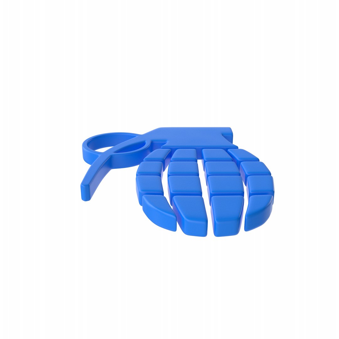 Grenade Symbol Blue 3D Model - TurboSquid 2320184