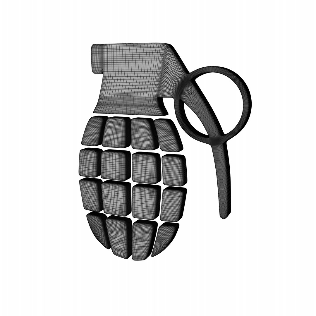 Grenade Symbol Blue 3D Model - TurboSquid 2320184