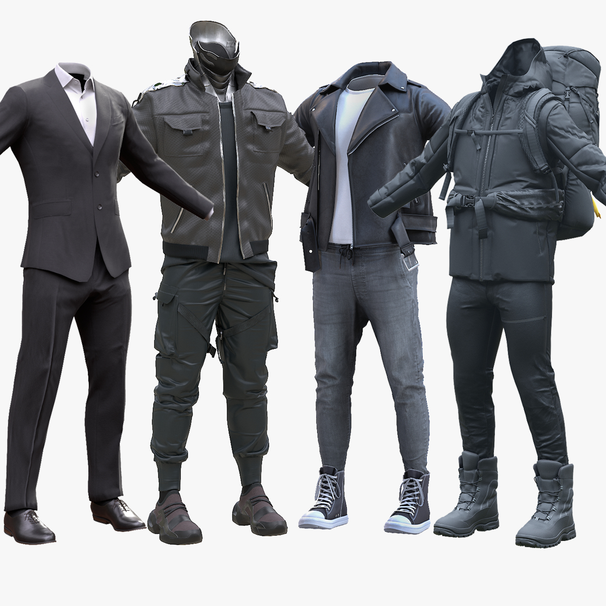 Mens - Futuristic - Casual - Hiking - Business Collection model ...