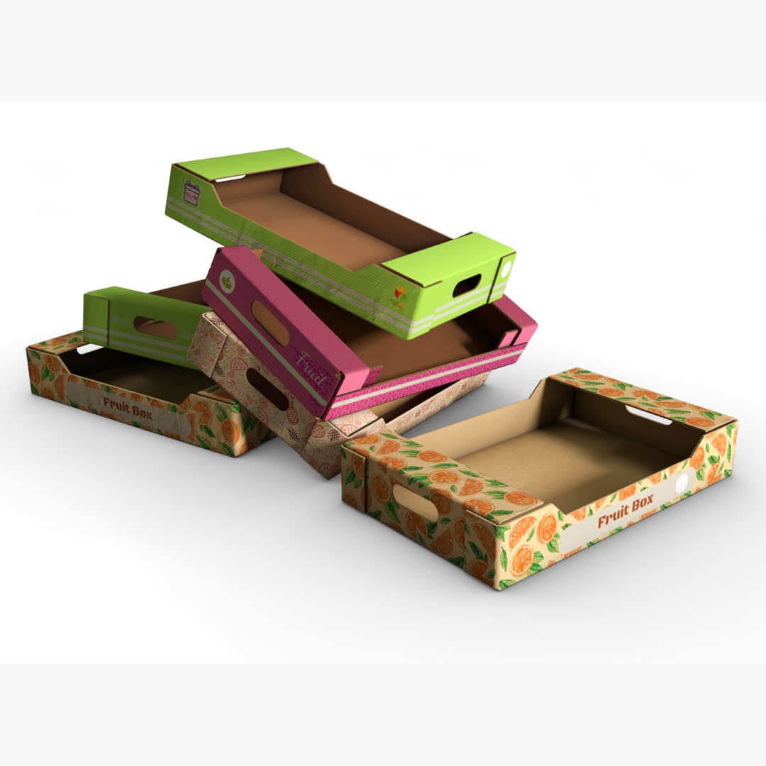 Cardboard Fruit box 3D - TurboSquid 2059783