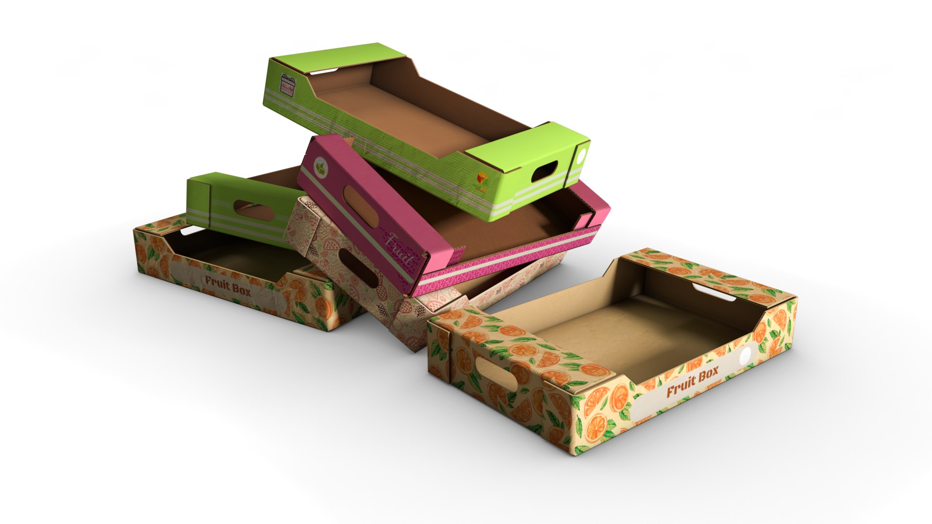 Cardboard Fruit box 3D - TurboSquid 2059783