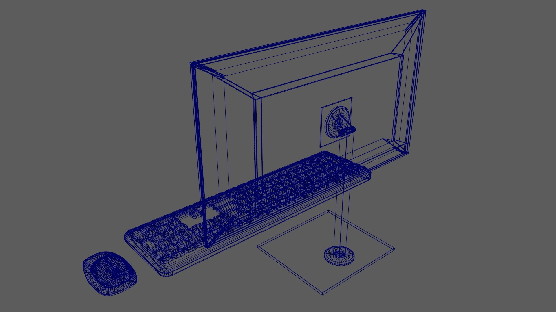 3D Wireles Computer Set Keyboard Mouse Monitor Cafe Noir - TurboSquid 2100842