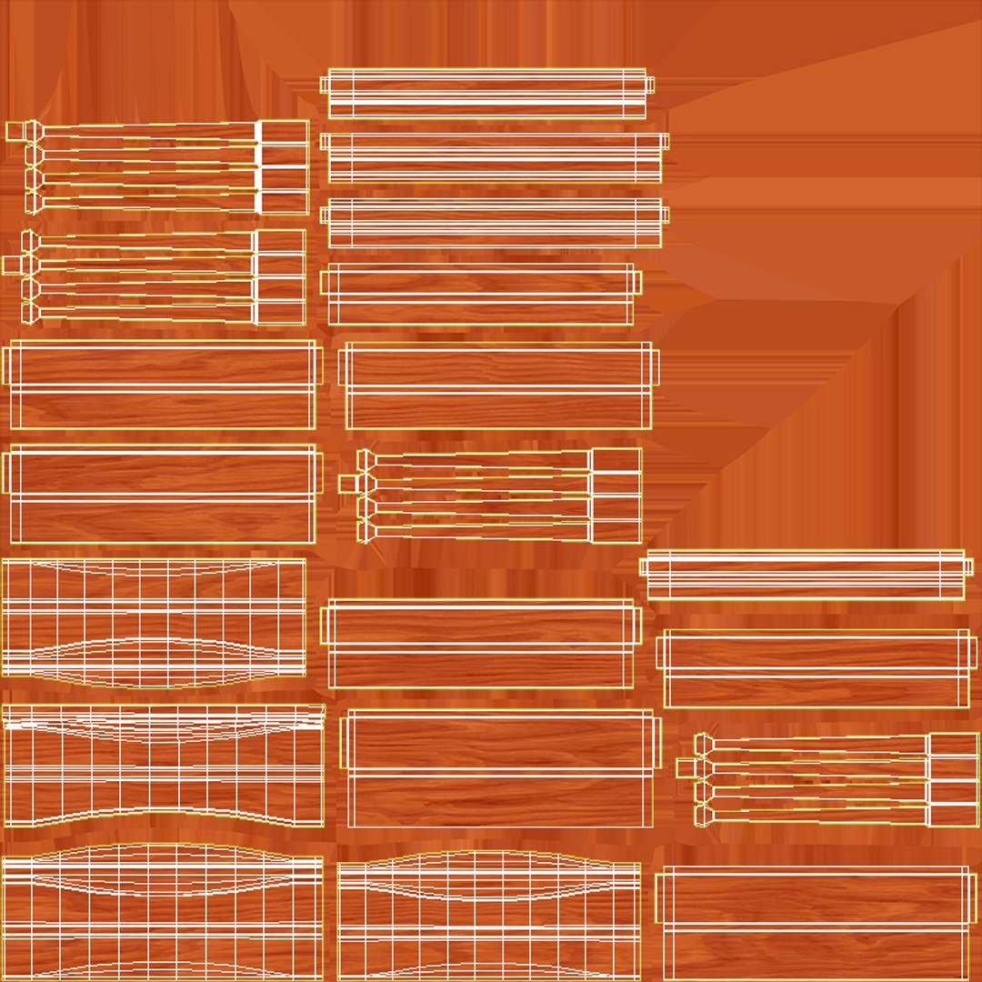 3D Wooden Dining Table Set Jackwood - TurboSquid 2091252