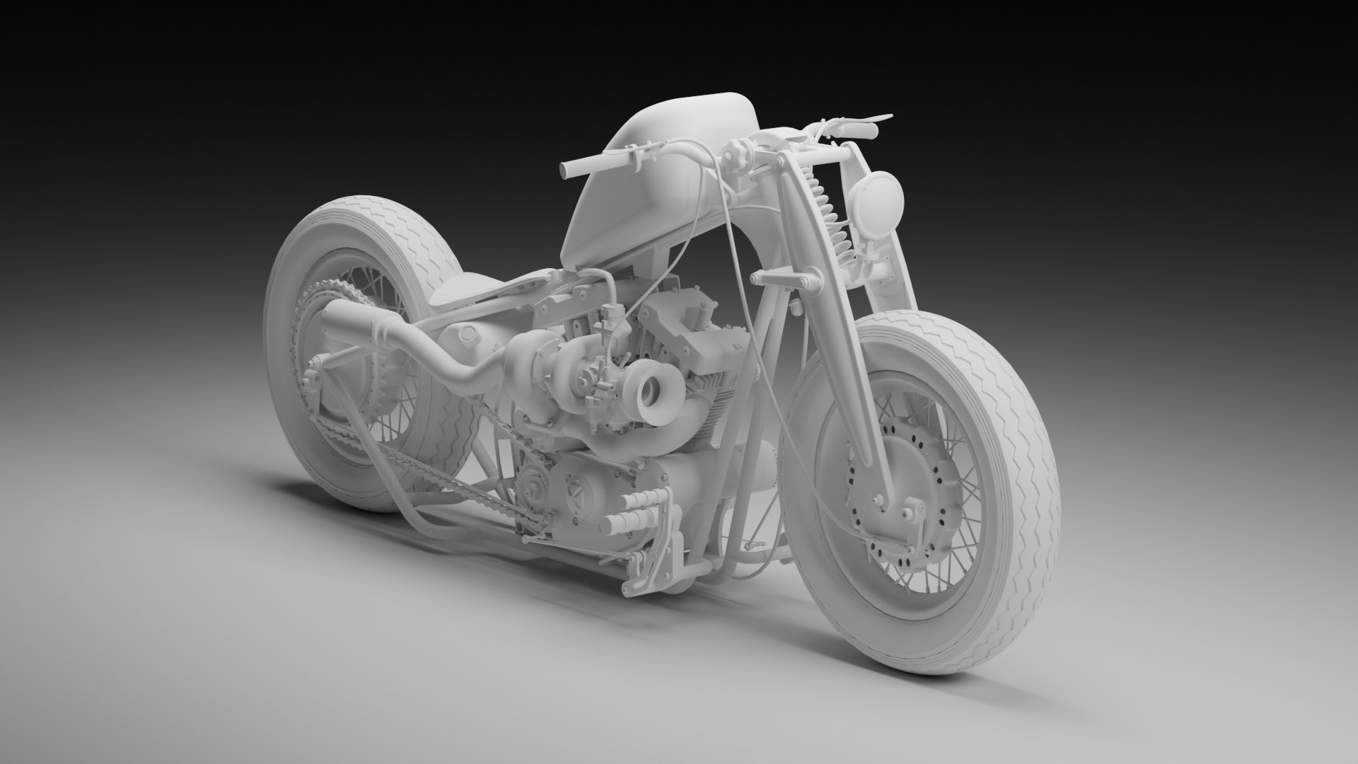 3D Custom Harley Davidson Bobber - TurboSquid 2267508