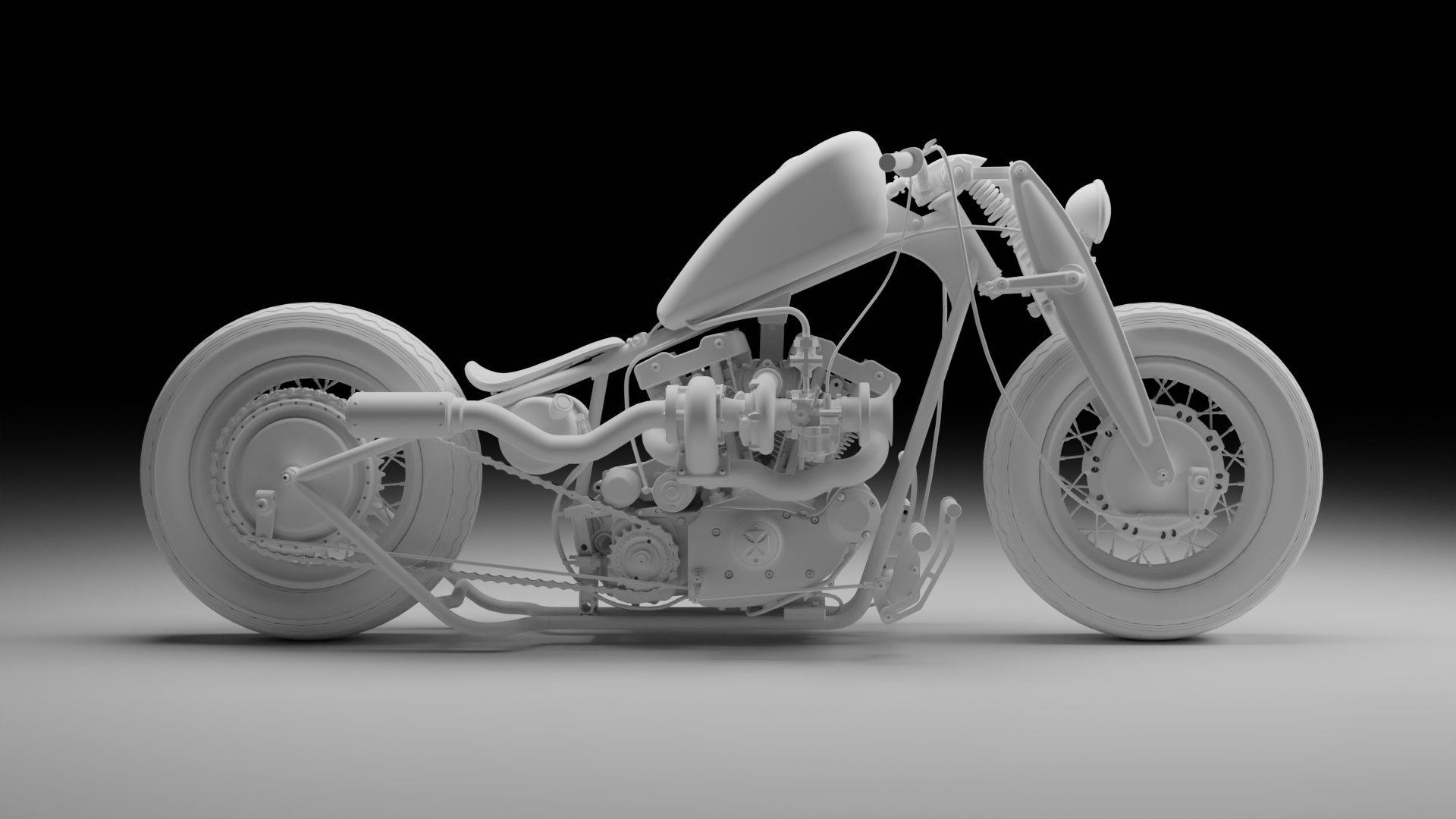 3D Custom Harley Davidson Bobber - TurboSquid 2267508