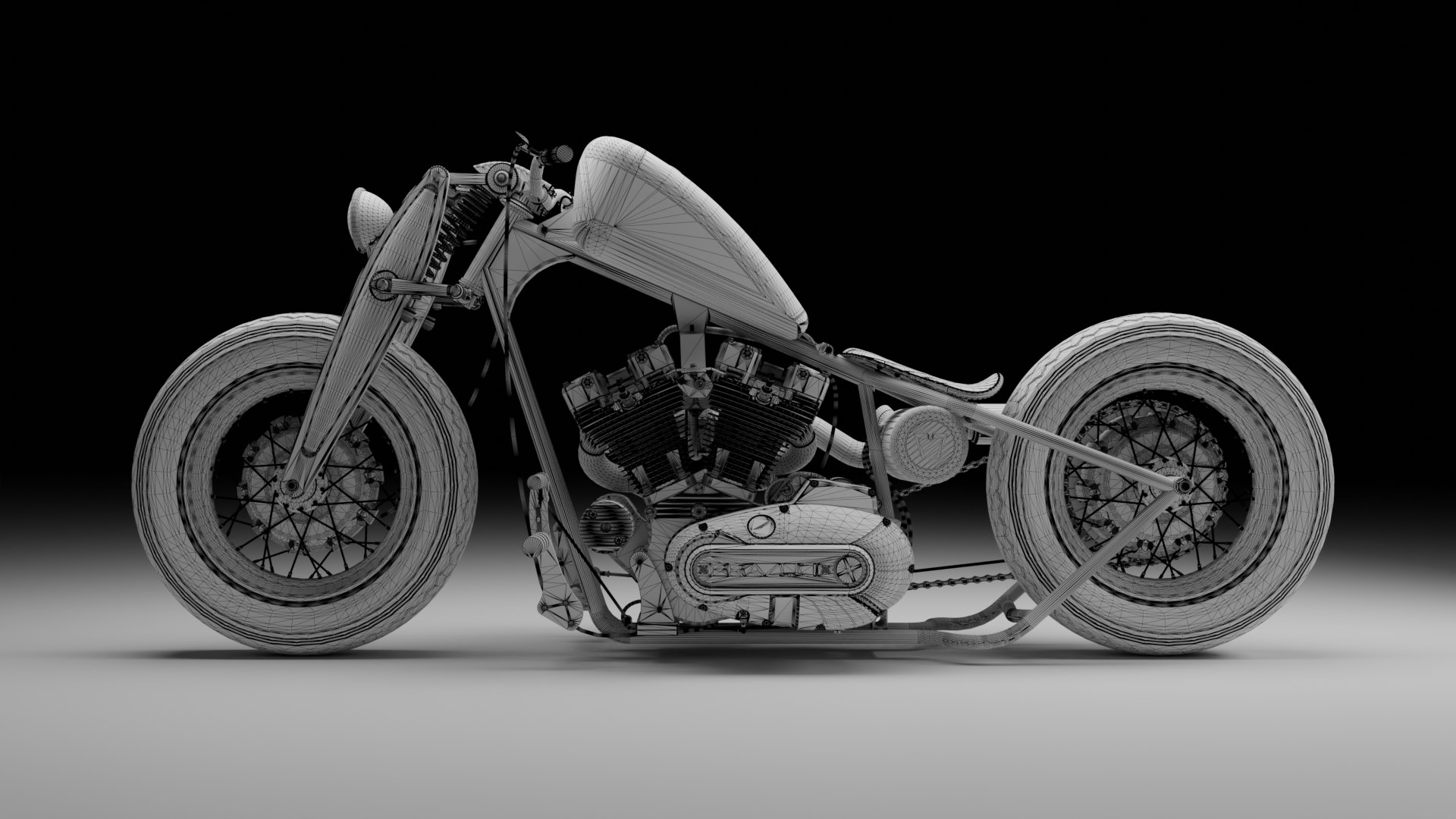 3D Custom Harley Davidson Bobber - TurboSquid 2267508