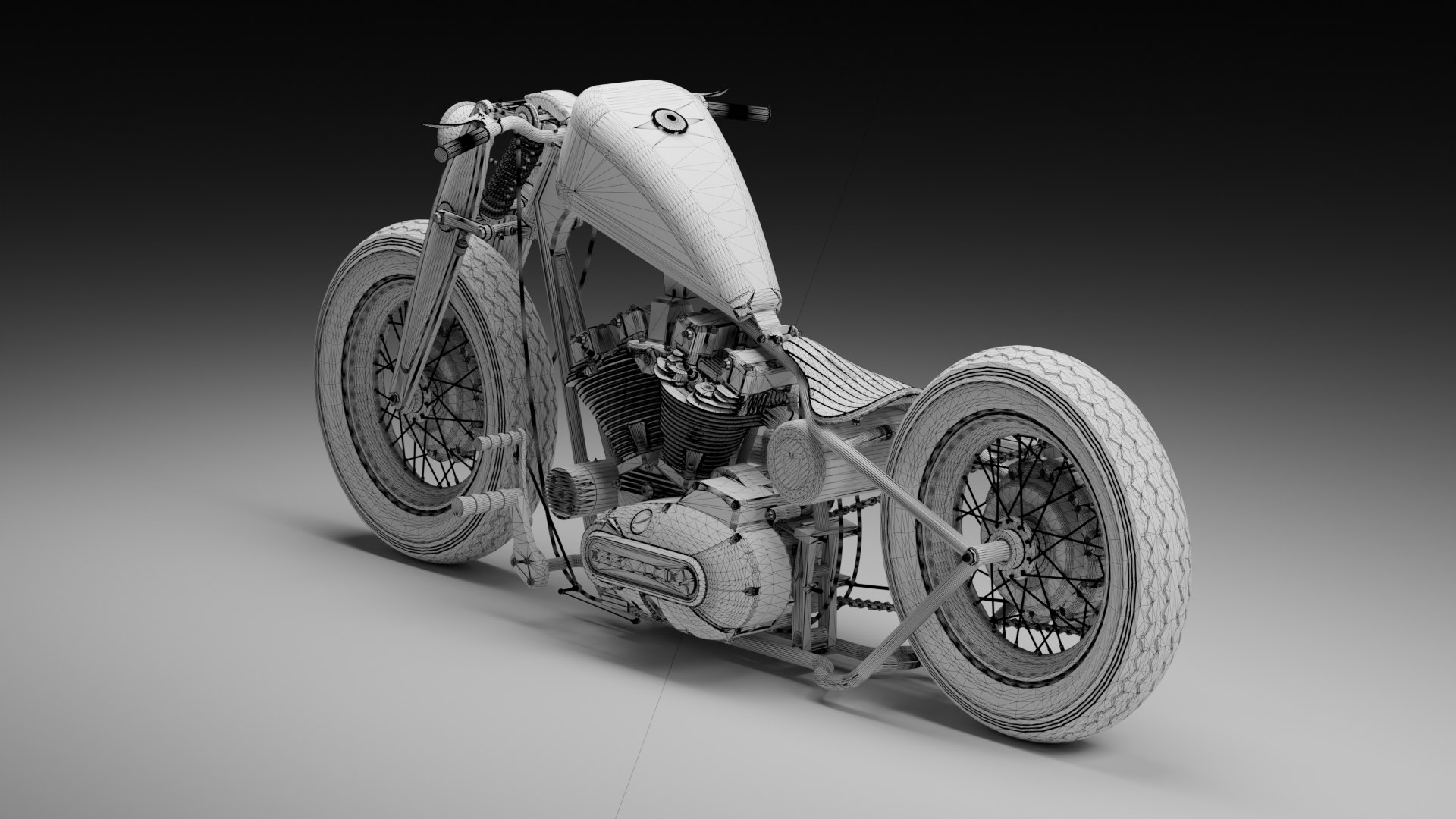 3D Custom Harley Davidson Bobber - TurboSquid 2267508