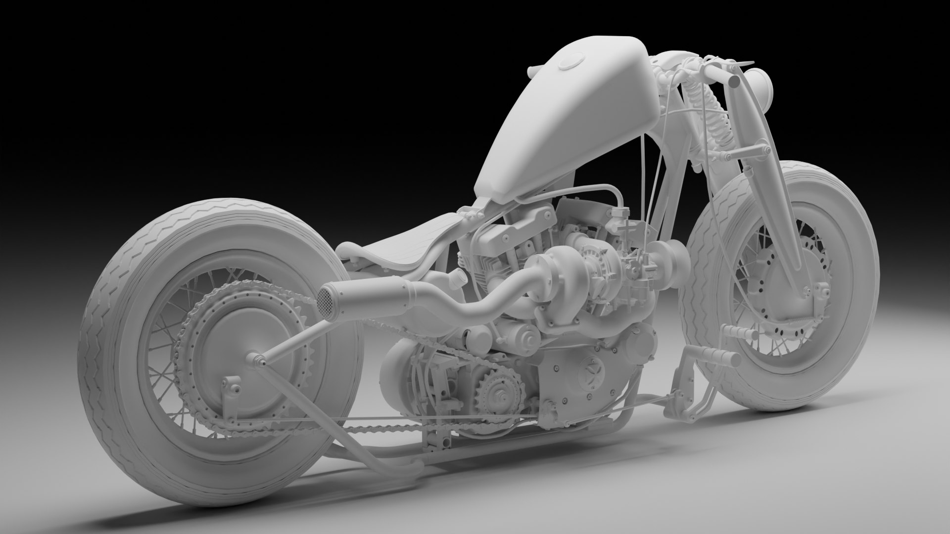 3D Custom Harley Davidson Bobber - TurboSquid 2267508