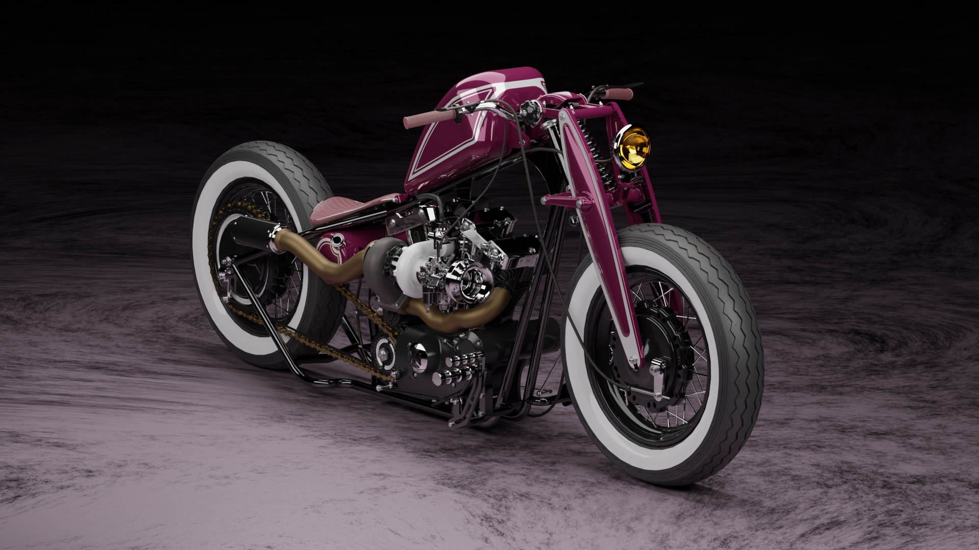 3D Custom Harley Davidson Bobber - TurboSquid 2267508
