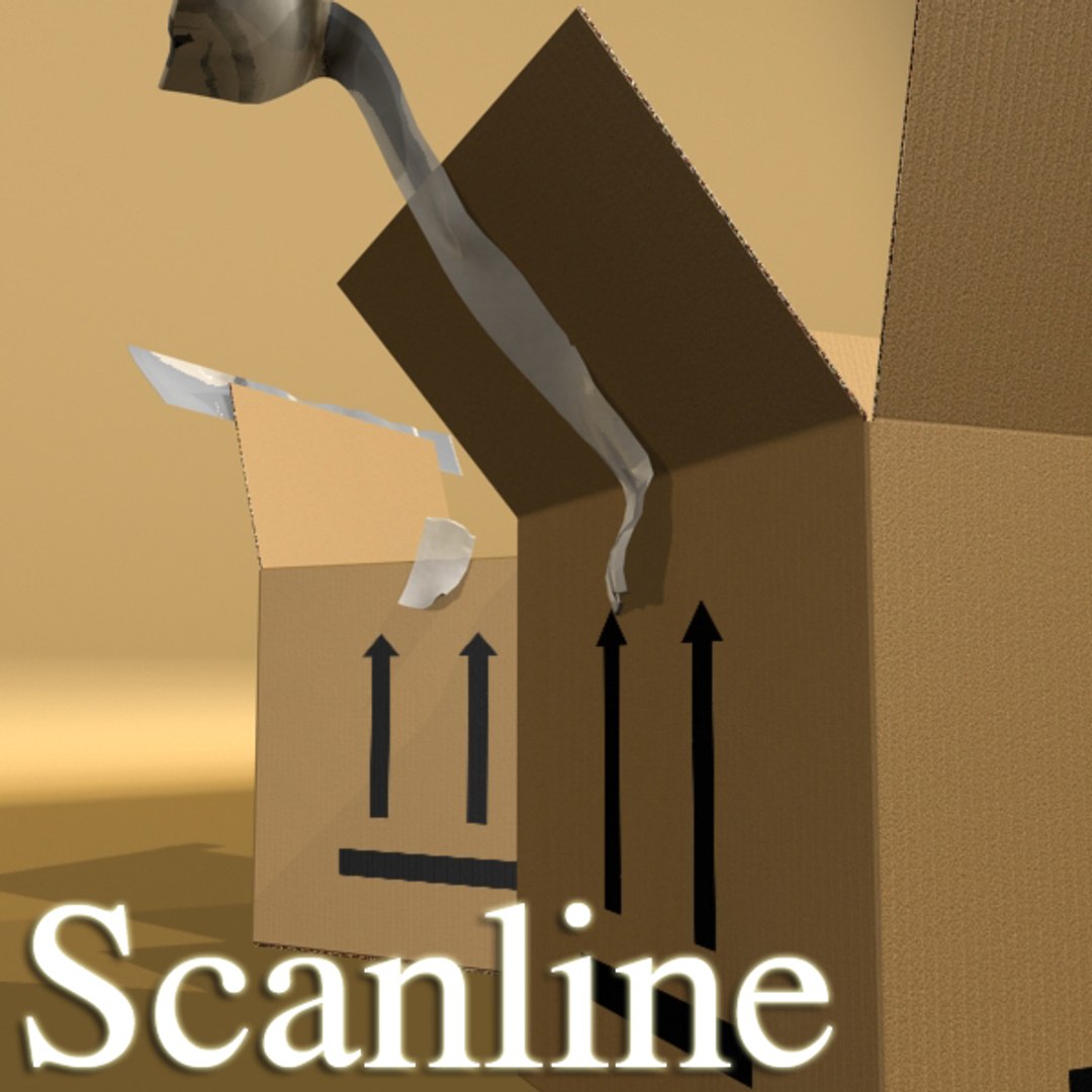 3d cardboard box resolution model